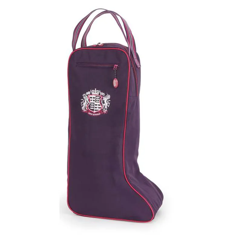 Purple Shires Long Boot Bag