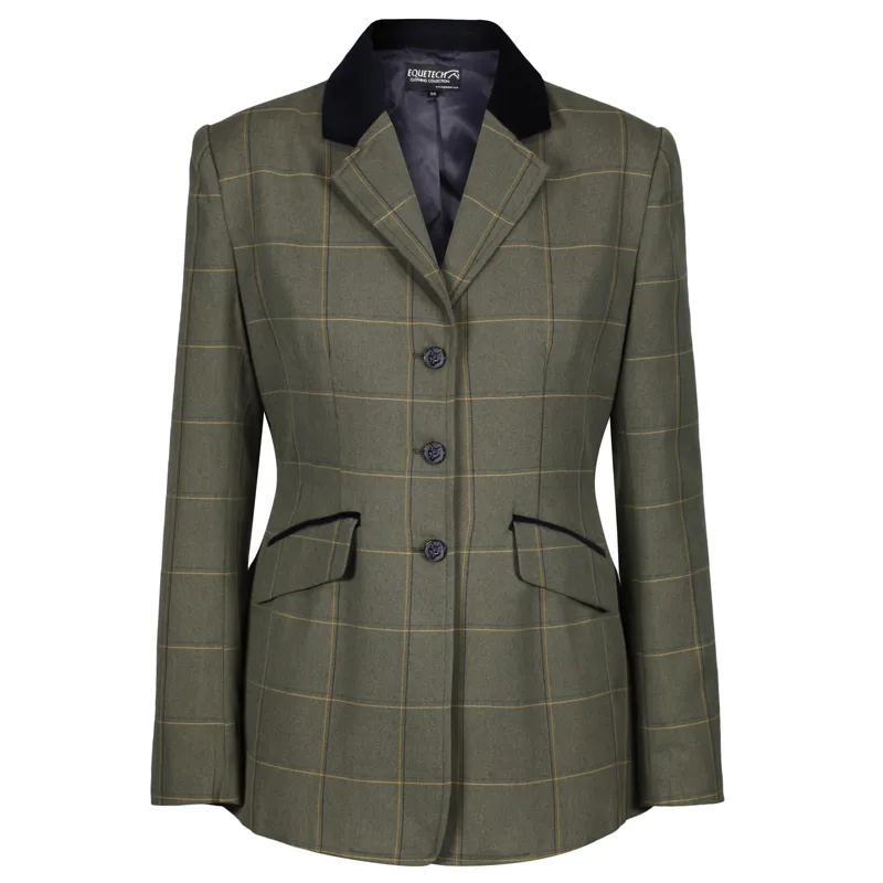 Equetech Kensworth Deluxe Tweed Riding Jacket Ladies Green