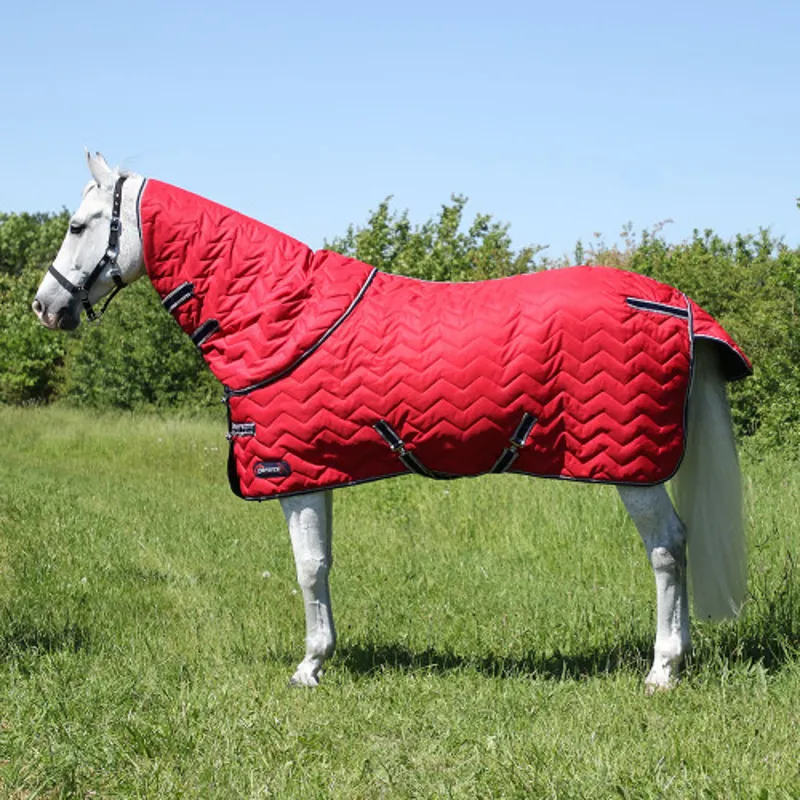 DefenceX 200g Stable Rug With Detachable Neck in Red