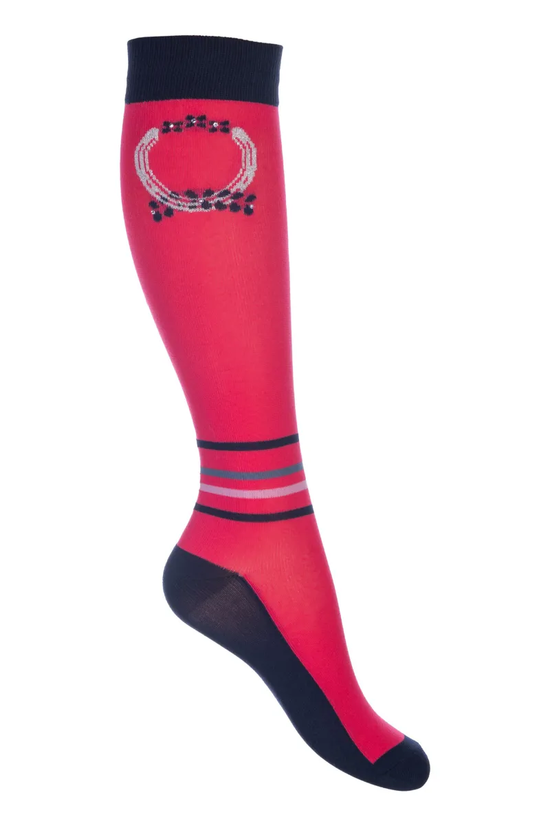 HKM Aymee Riding Socks Kids in Pink