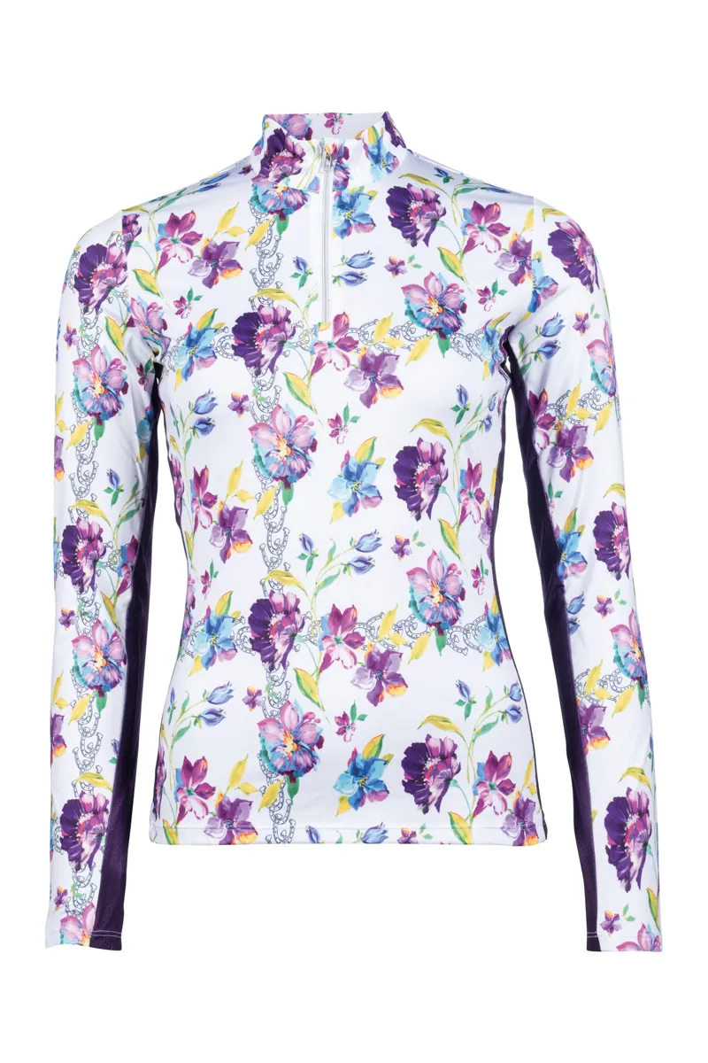 HKM Lilac Flower Baselayer Ladies in White and Purple