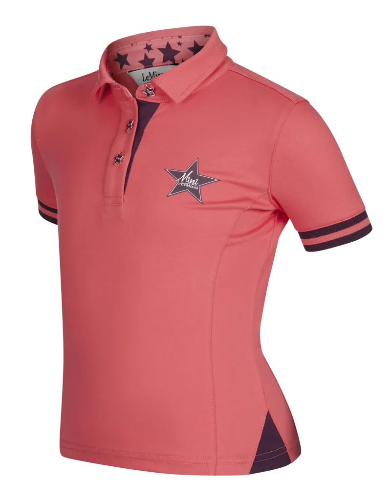 LeMieux Mini Polo Shirt Juniors in Papaya