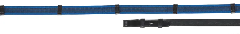 Shires Continental Rubber Grip Reins Blue
