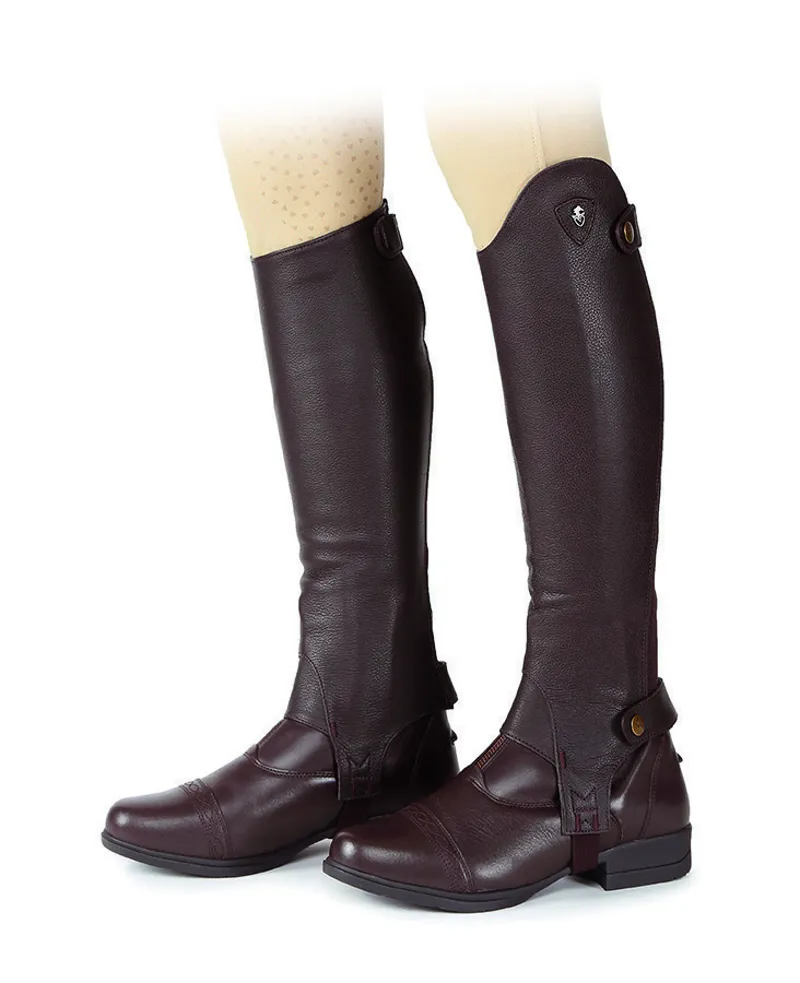 Shires Moretta Leather Gaiters Adults in Brown