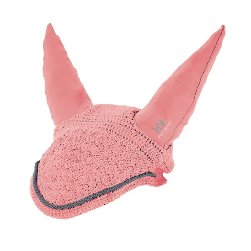 Hy Equestrian Sport Active Fly Veil in Coral Rose