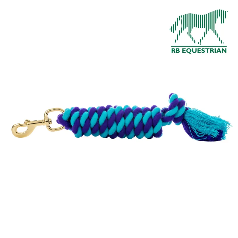 RB Equestrian Acrylic Leadrope Turquoise and Purple